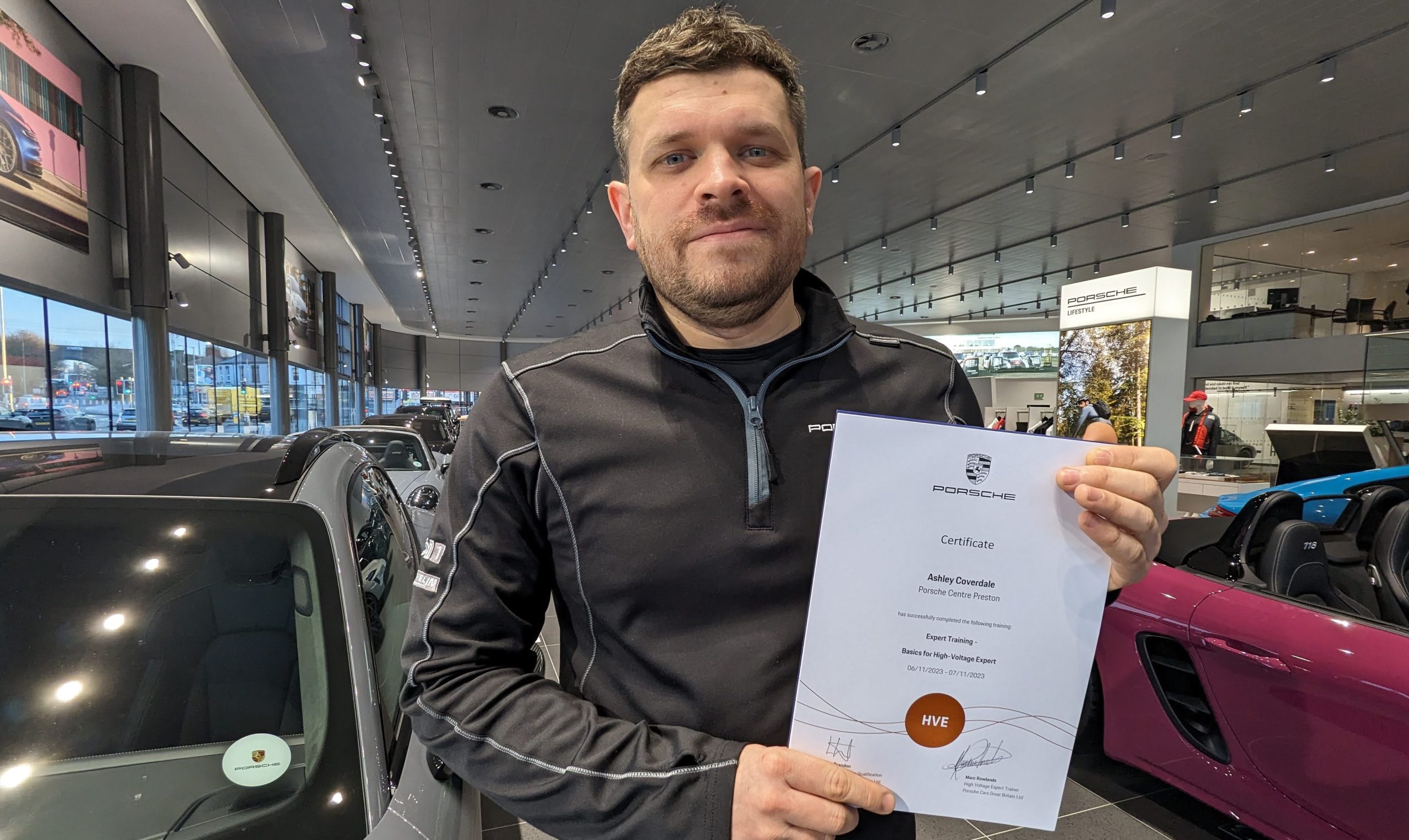 Porsche Preston gets first High Voltage Expert Technician | Motor Trader