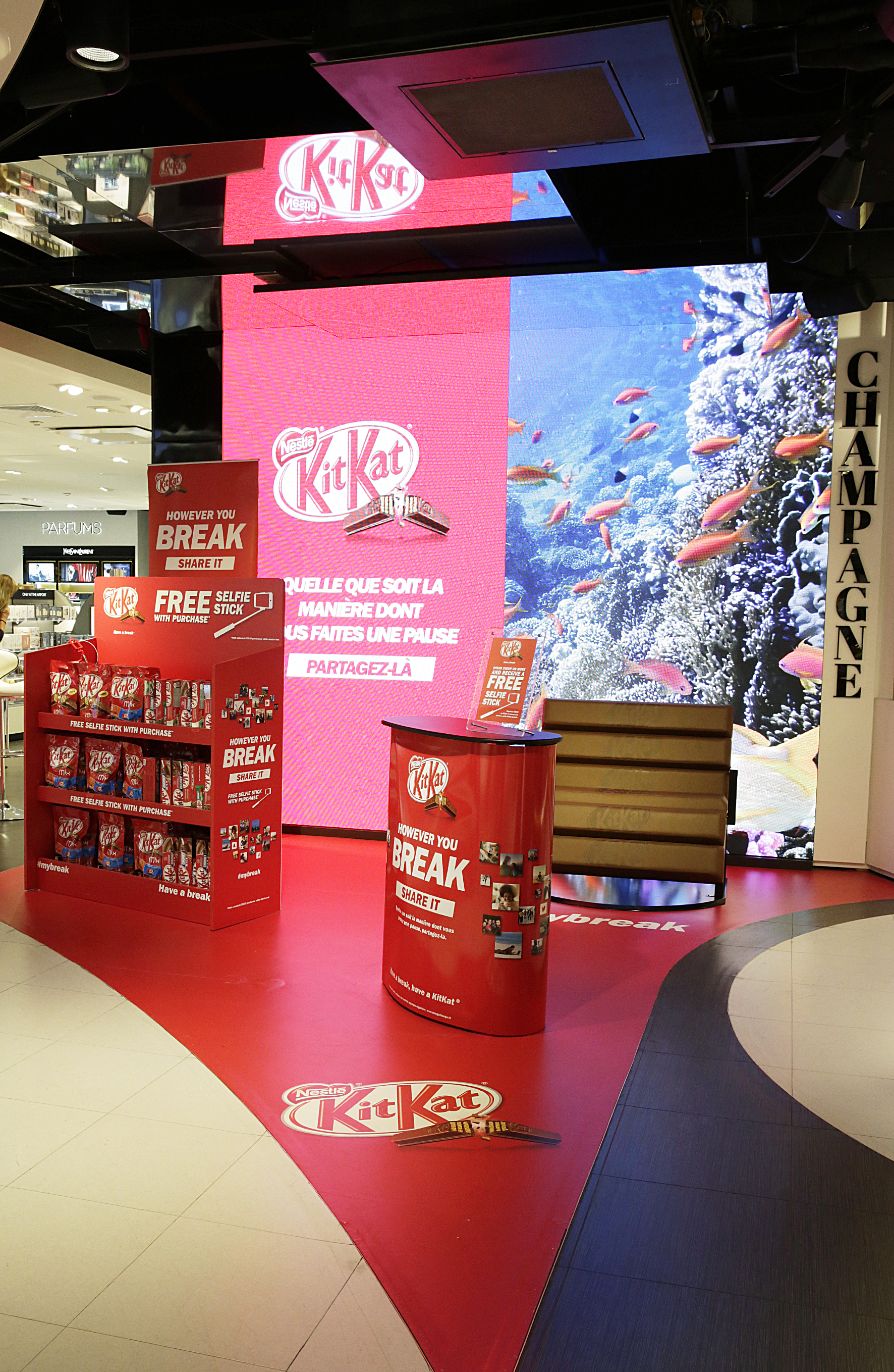 Aelia showcases KitKat animation at Nice and London Luton