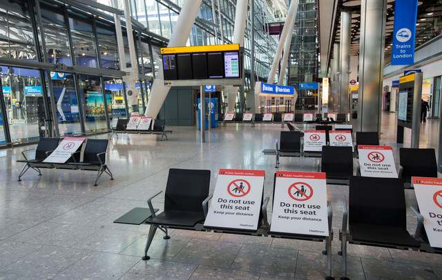 Heathrow traffic down 82% in September