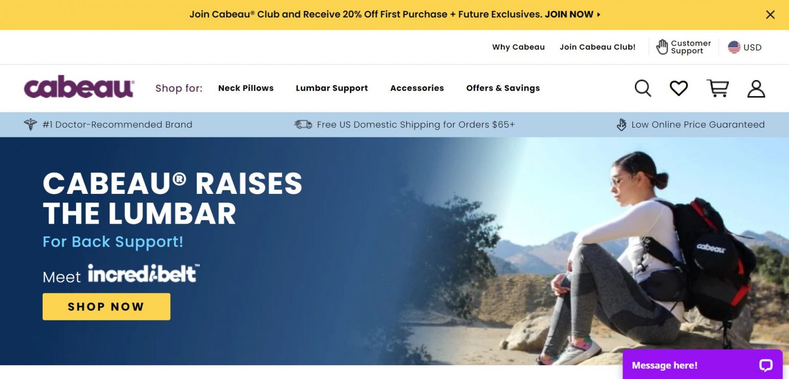 Cabeau unveils new health & wellness focus