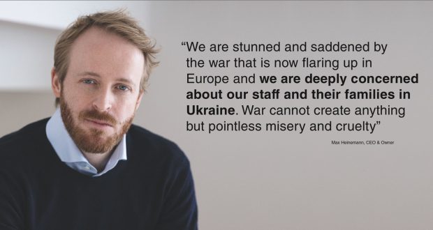 Gebr Heinemann "stunned and saddened" at situation in Ukraine