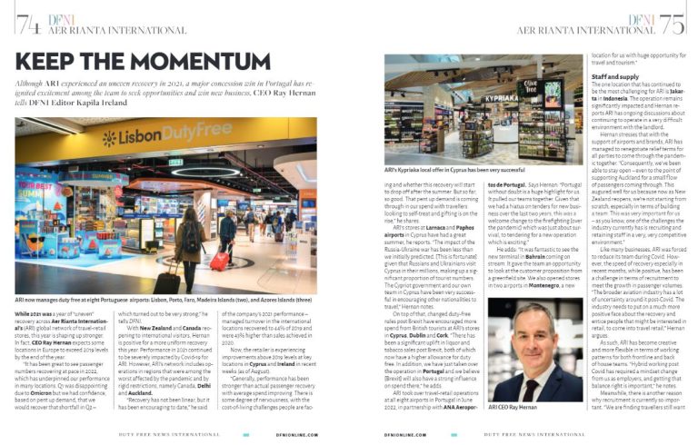 Aer Rianta International: Keep the momentum