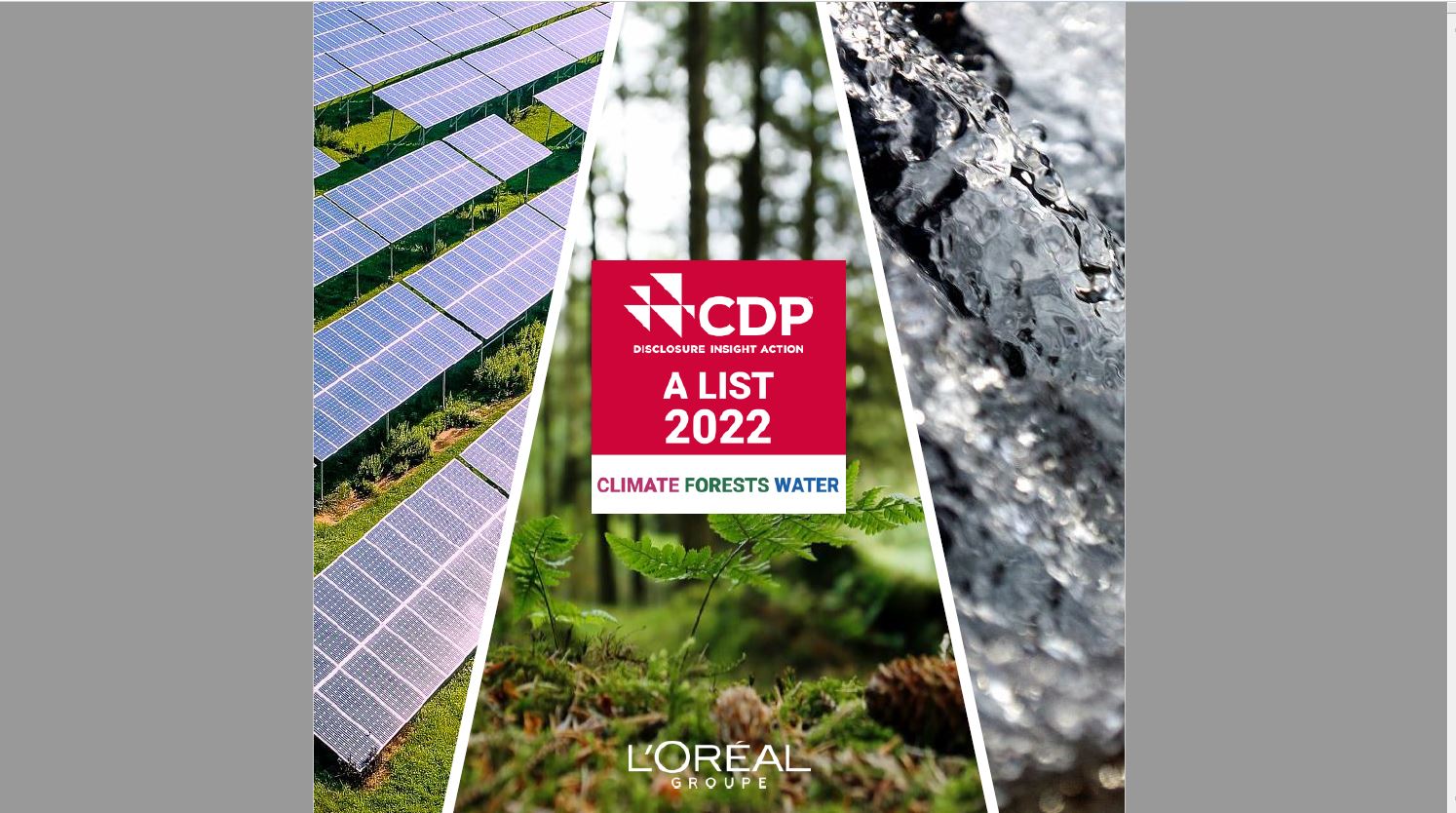L’Oréal receives top CDP rating for environmental efforts