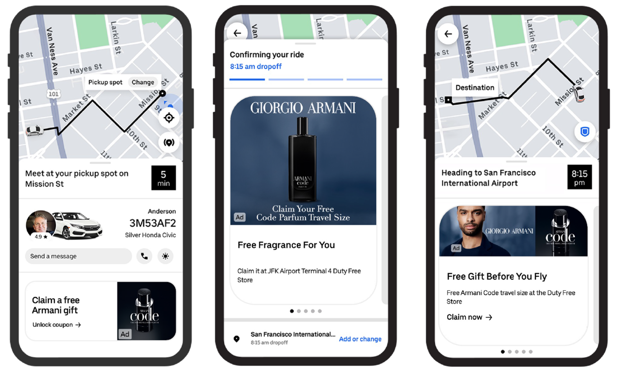 L’Oréal TRAM partners with Uber for Armani Code activation