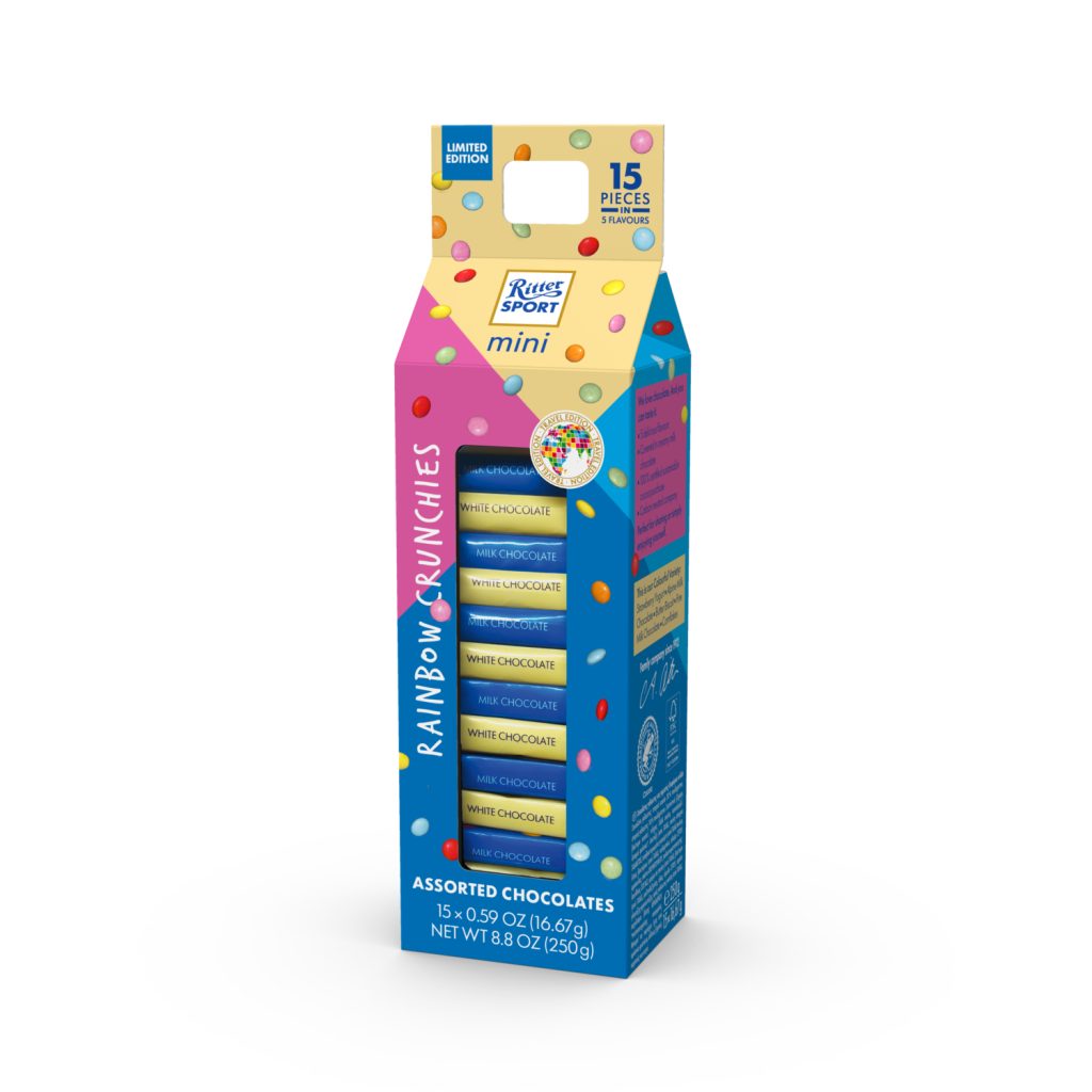 Ritter Sport Mini Rainbow Crunchies Tower to feature exclusively with Dufry