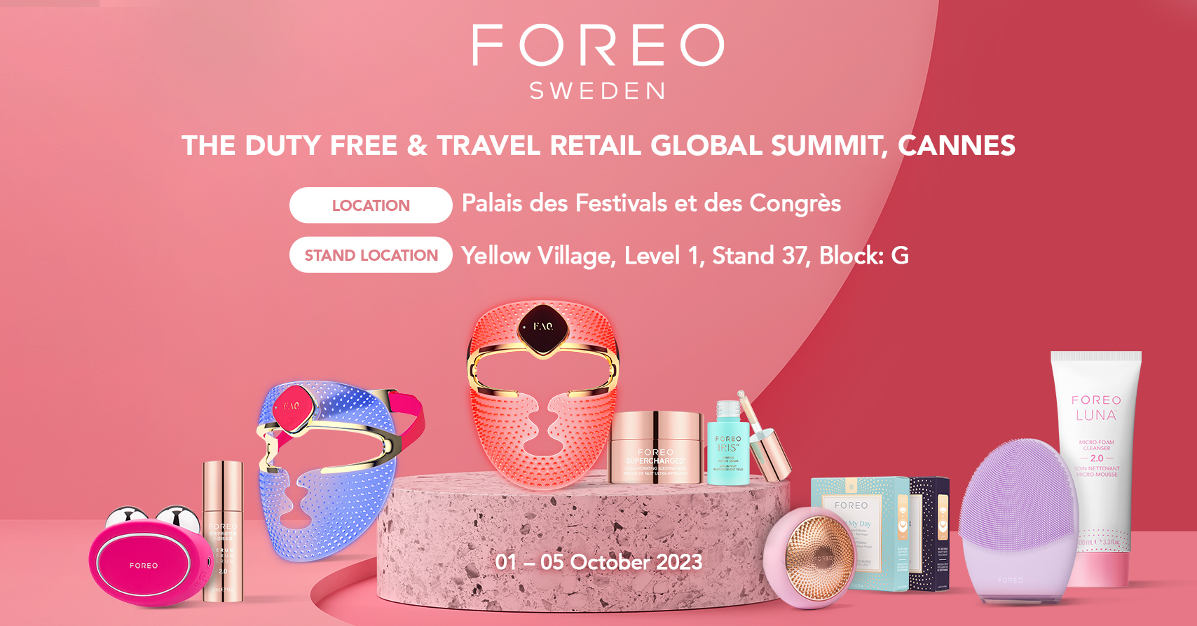 FOREO and FAQ to introduce new releases at TFWA Cannes
