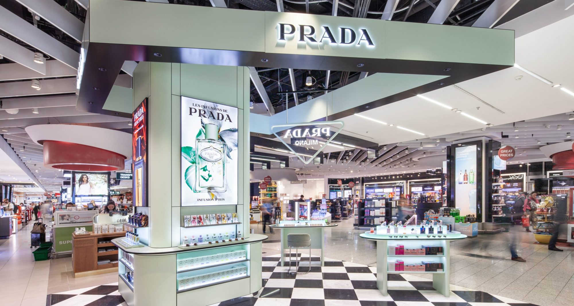 Dufry plays host to the first Prada Beauty counter at Milan Malpensa