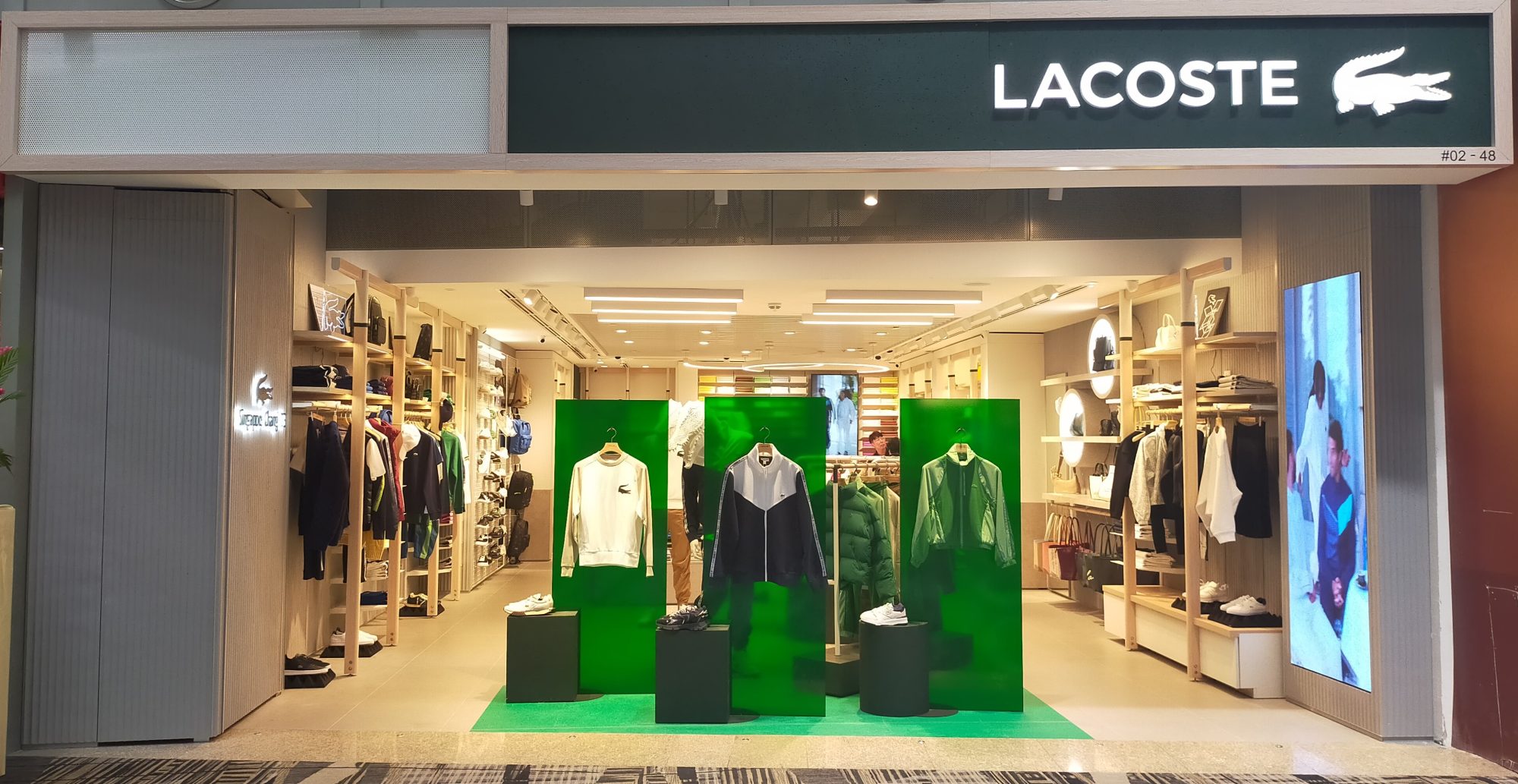 Lacoste opens boutique at Singapore Changi Airport