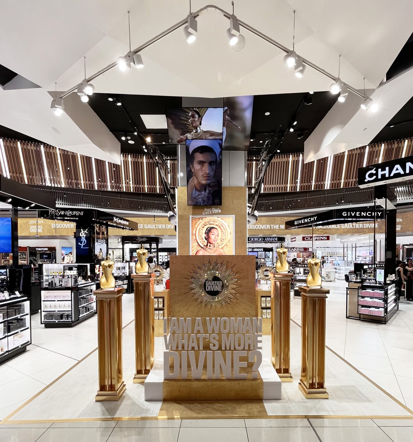 Puig features Gaultier Divine campaign at Melbourne Airport