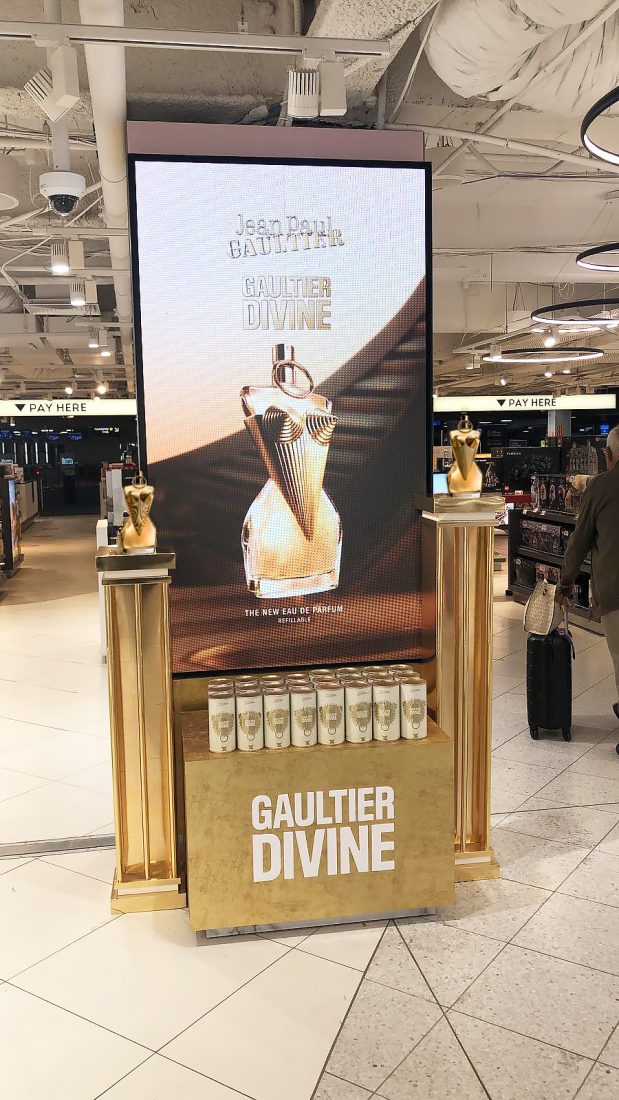 Puig features Gaultier Divine campaign at Melbourne Airport