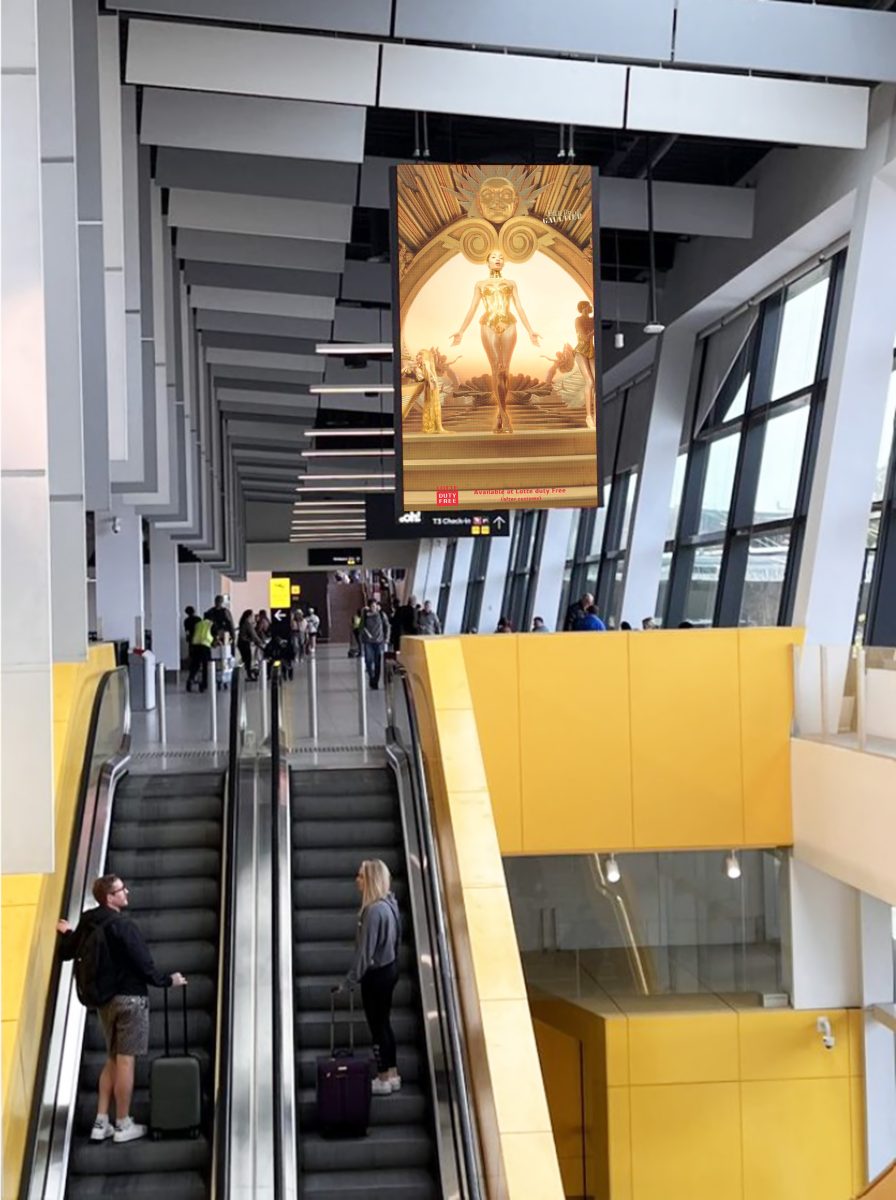 Puig features Gaultier Divine campaign at Melbourne Airport