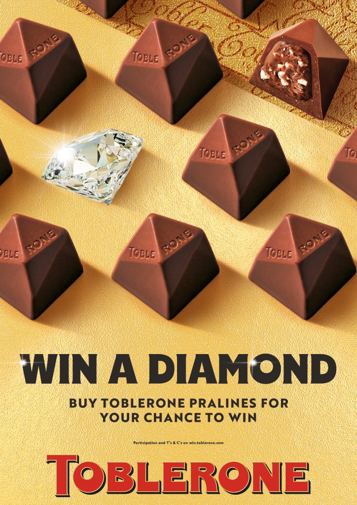 Mondelez WTR 'Win a Diamond' campaign supports Toblerone Pralines