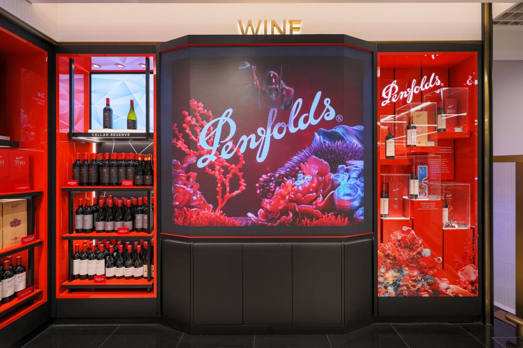Penfolds unveils digital storytelling at Changi Airport shop-in-shop
