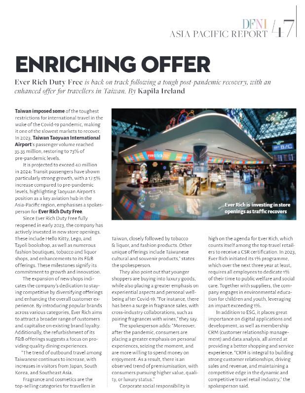 Asia Pacific Report: Ever Rich Duty Free presents an enhanced offer