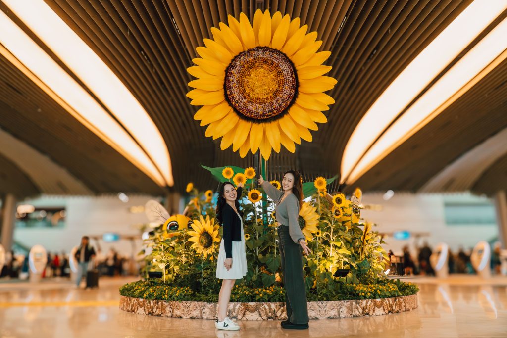 Changi Airport Launches World's Largest Sunflower Display