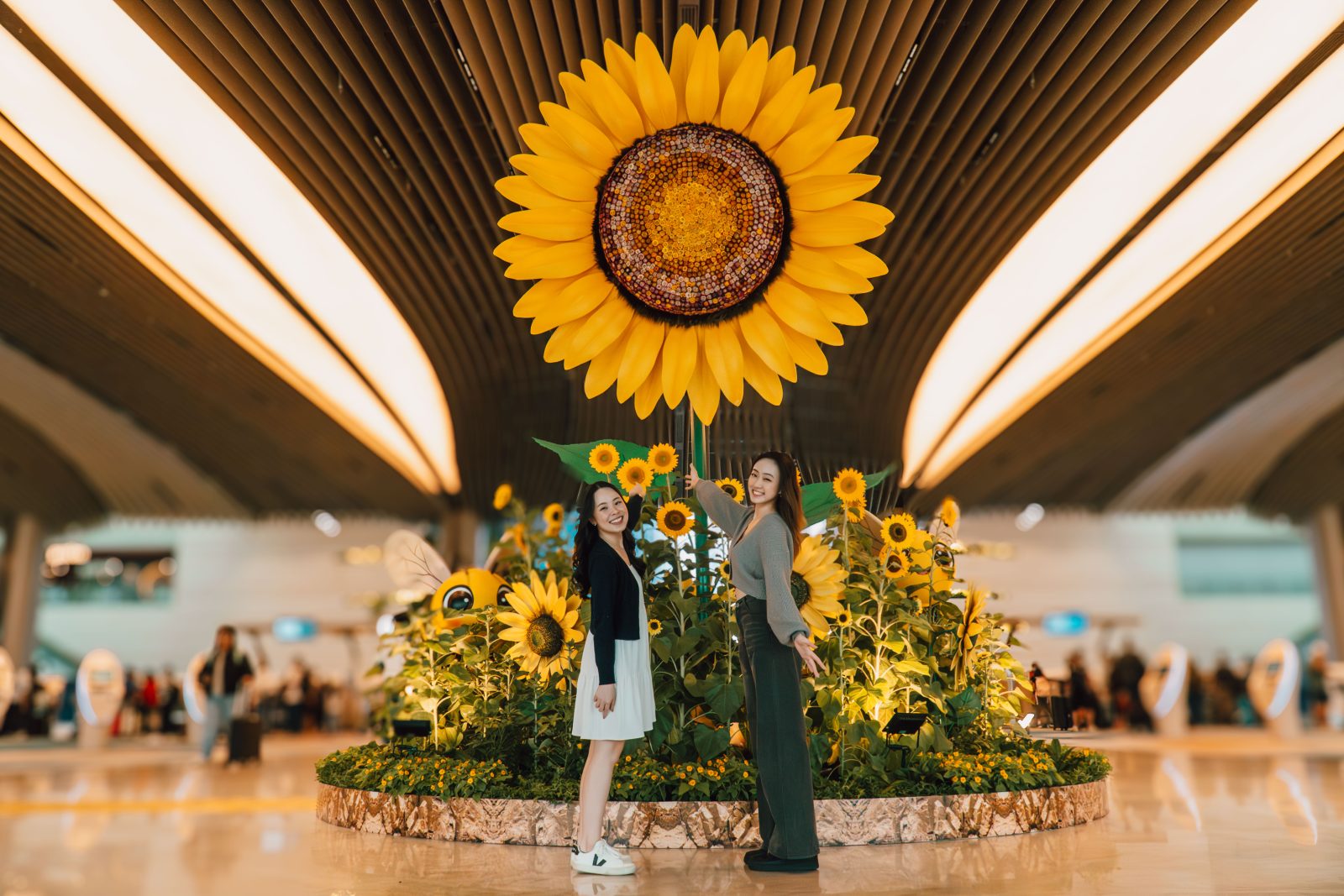 Changi Airport Launches World's Largest Sunflower Display