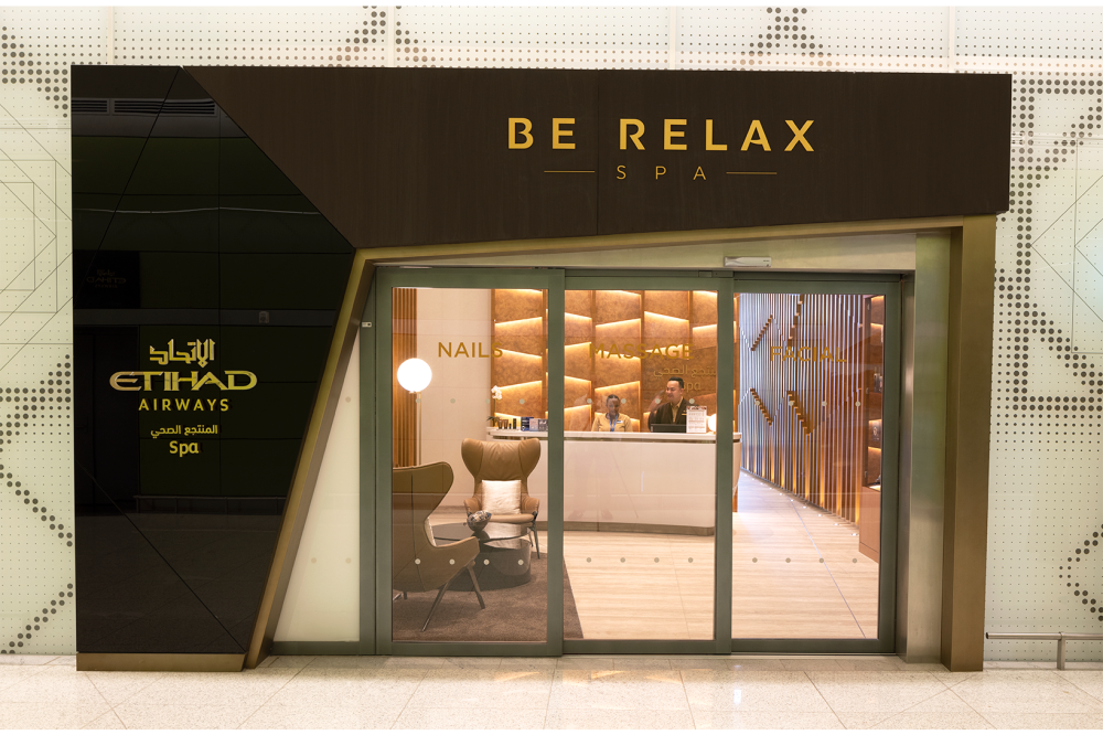 Etihad Airways and Be Relax open spa at Zayed International Airport