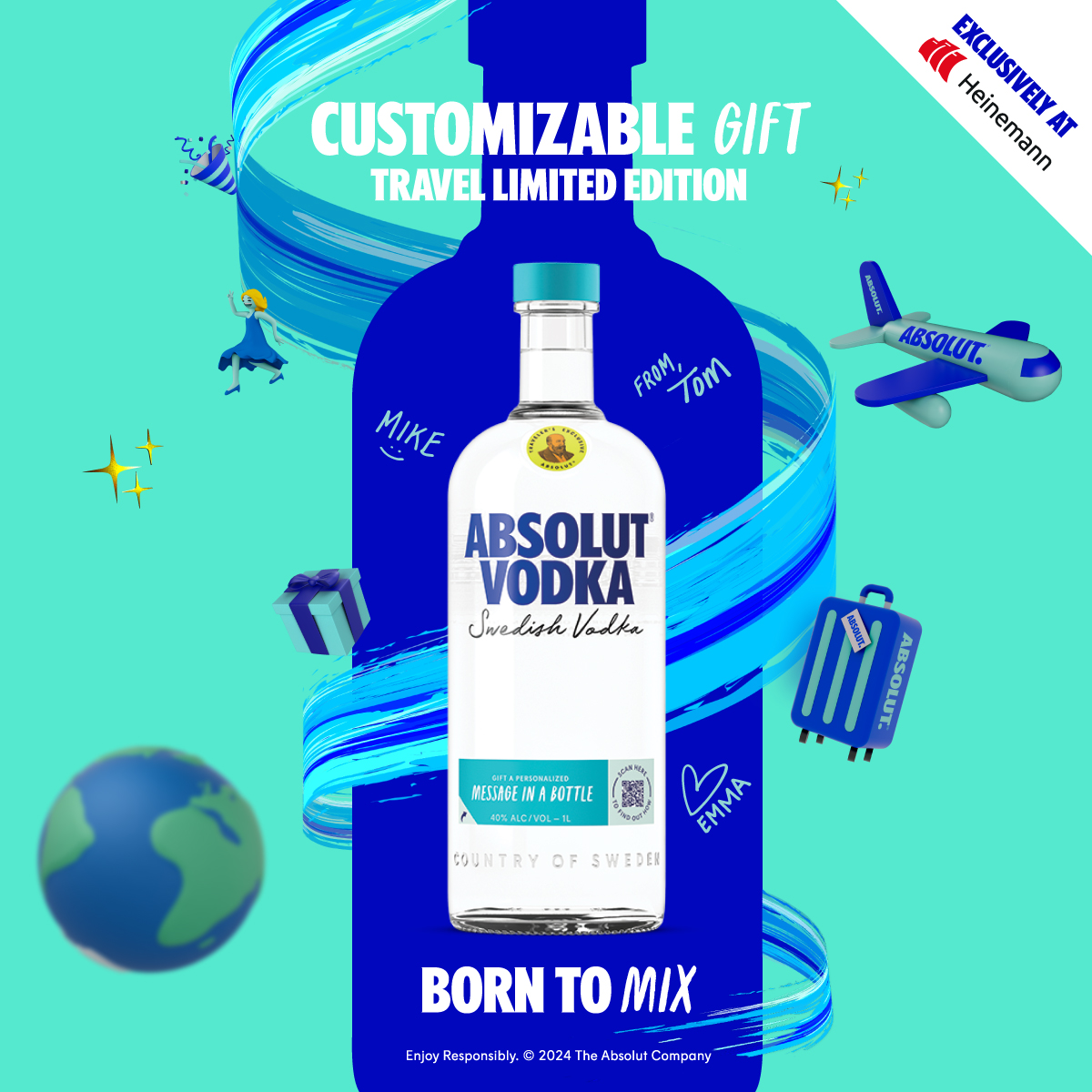 Absolut Gift: Pernod Ricard & Heinemann launch travel retail first