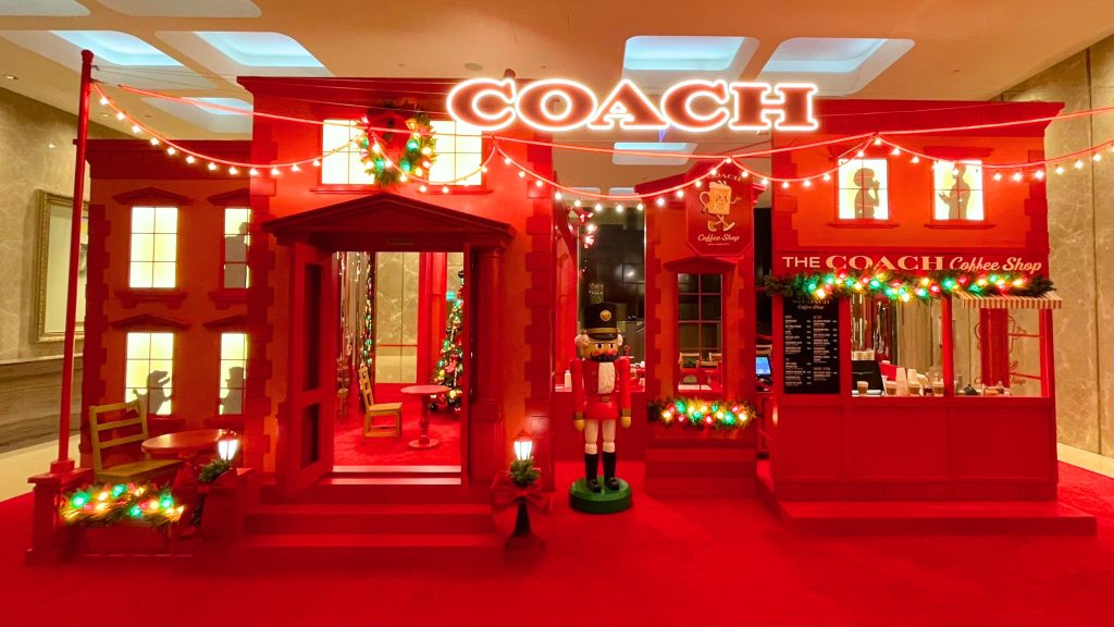 Coach festive pop-up café features at Everrich Taipei shop