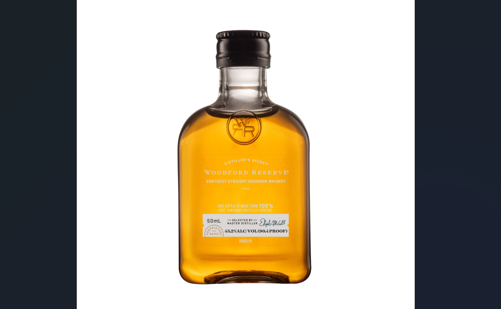 Brown-Forman transitions 50ml Woodford Reserve bottles to PCR plastic