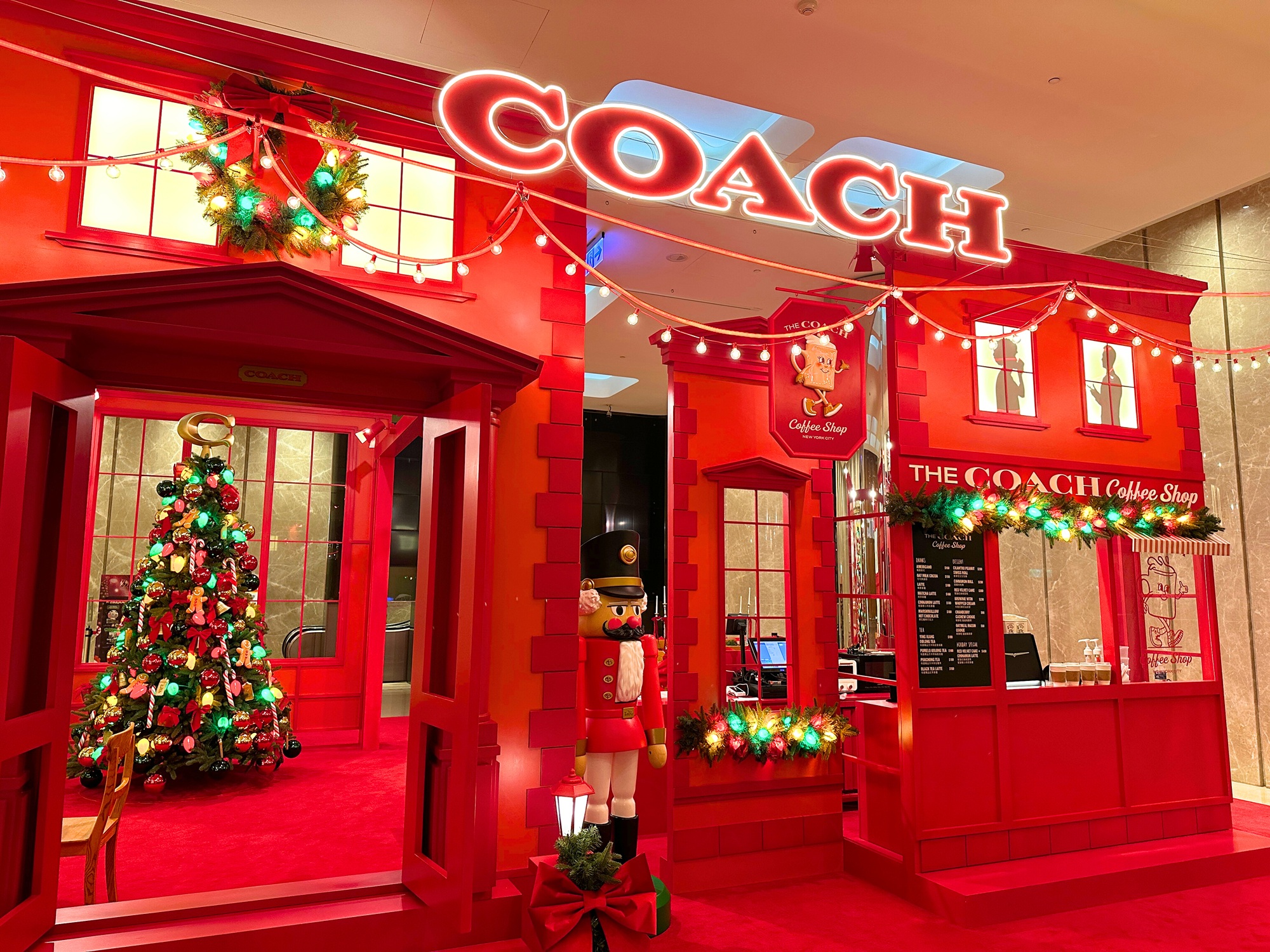 Coach festive pop-up café features at Everrich Taipei shop