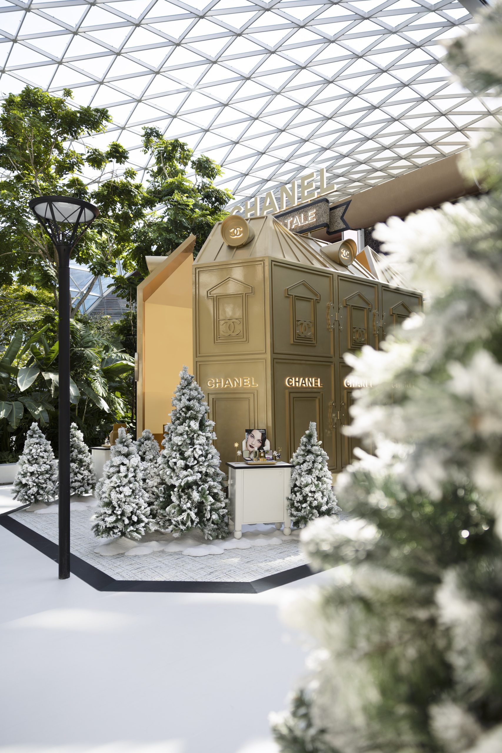Chanel Winter Tale activation features at Qatar Duty Free