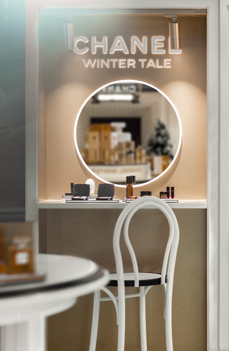 Chanel Winter Tale activation features at Qatar Duty Free