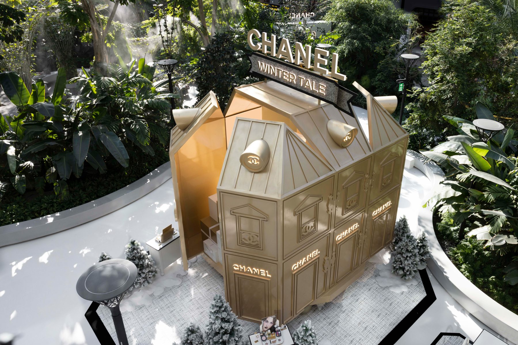 Chanel Winter Tale activation features at Qatar Duty Free