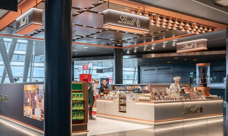 Lindt Retail Island upgrade unveiled at Zurich Airport
