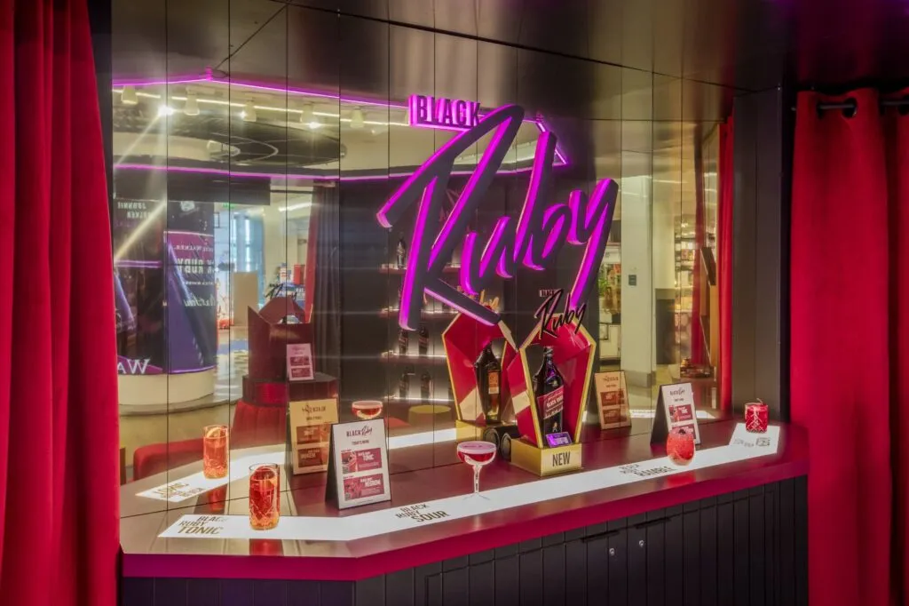 Johnnie Walker Black Ruby pop-up features at Paris Charles de Gaulle ...