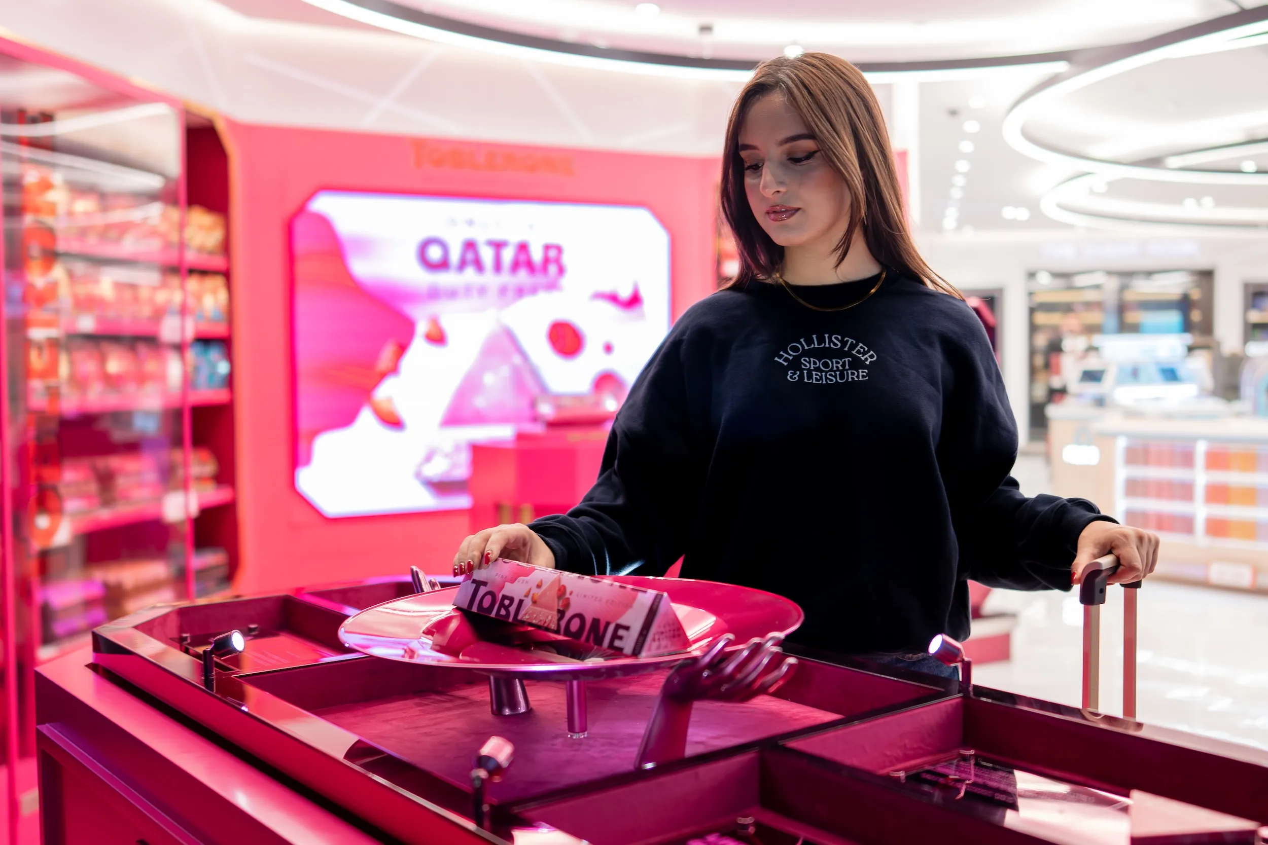 Mondelez WTR & Qatar Duty Free launch world exclusive Toblerone Pink Crush