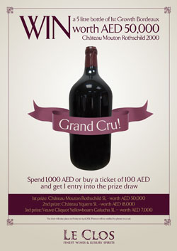 Le Clos launches fine wine prize draw